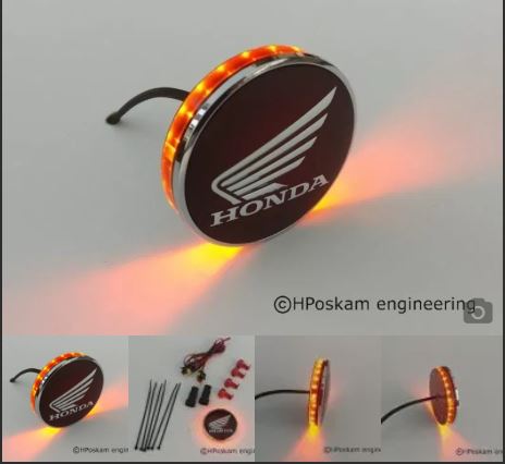 HONDA LED EMBLEM INDICATOR LIGHTS (SET) 62 MM - IP67 RATED ...